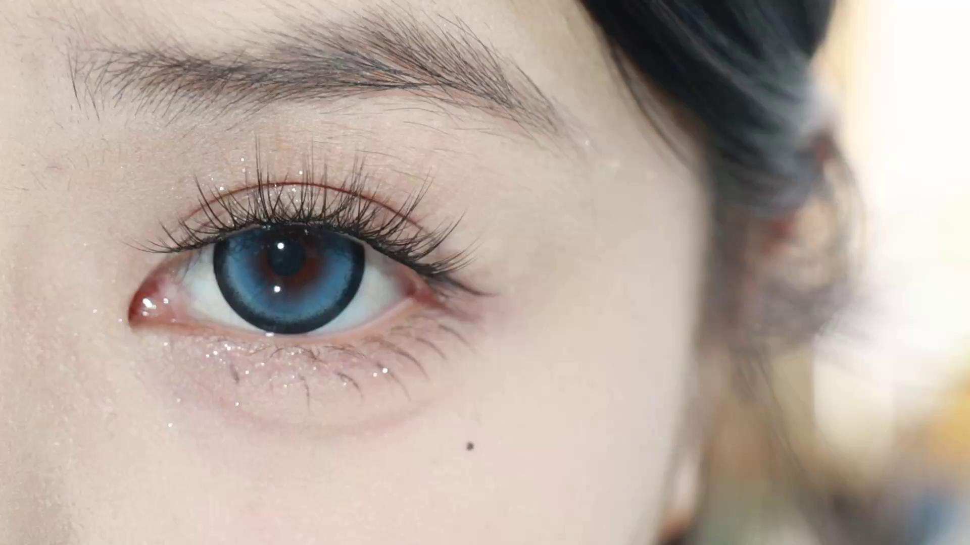 Macycon美瞳官网现货 大眼蓝莓 年抛显著增大混血美瞳 蓝色